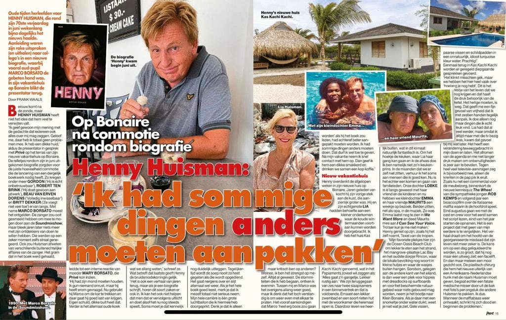 privé: Henny reageert op zijn bio vanaf Bonaire - Henny Huisman de ...